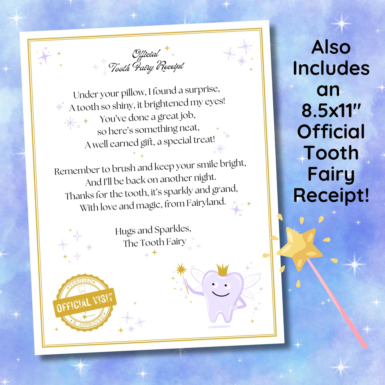 Tooth Fairy Letter, Tooth Fairy Color Your Own Door Hangers, First ...