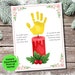Christmas Handprint Art, Christmas Candle Craft, Christmas Poem ...