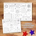 4th of July Kids Activity Sheet, 4th of July Kids Coloring Placemat ...