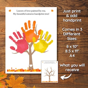 Fall Handprint Tree, Thanksgiving Tree, Autumn Handprint Art, Handprint ...