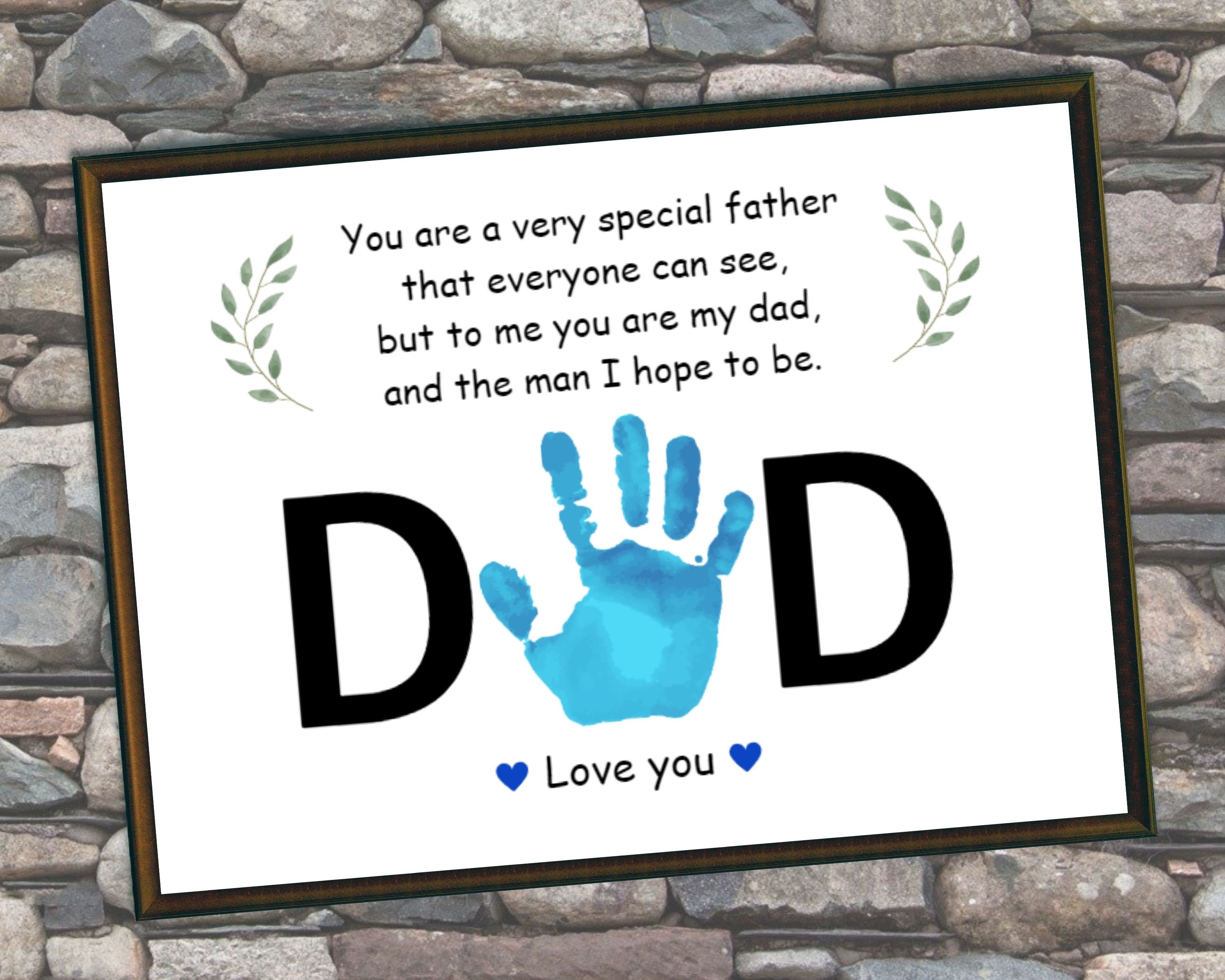 Father's Day Printable, Handprint Art Craft, Baby Toddler Kids ...