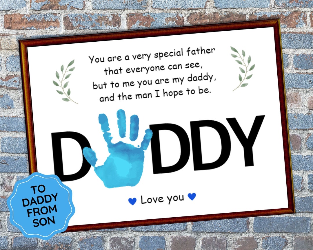 Father's Day Printable, Fathers Day Poem, Handprint Printable, Baby ...