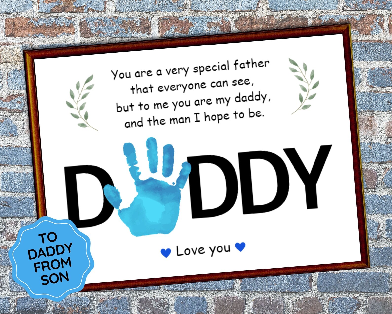 Father's Day Printable, Fathers Day Poem, Handprint Printable, Baby ...