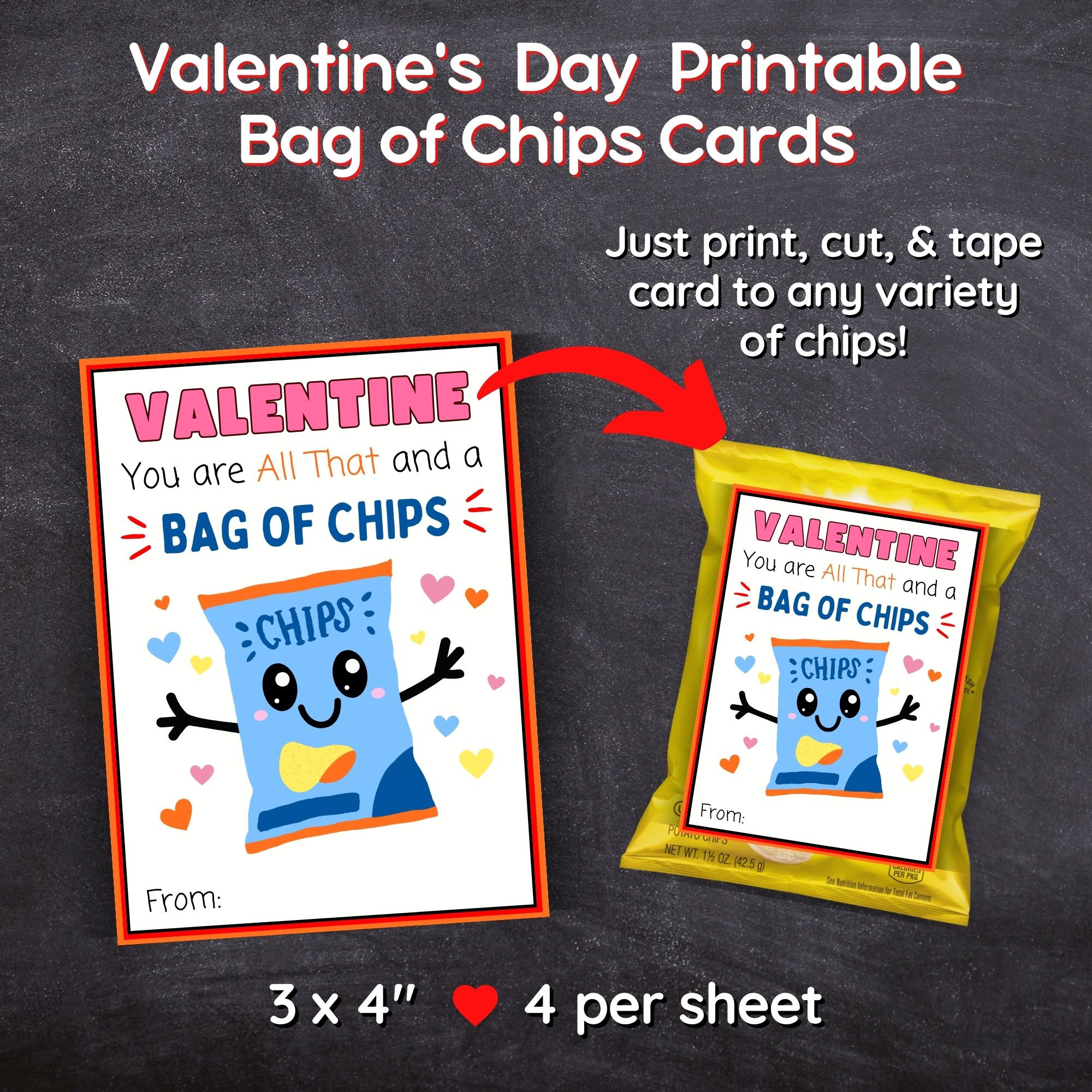 Valentines Day Cards for Kids, School Valentine Cards, Classroom ...