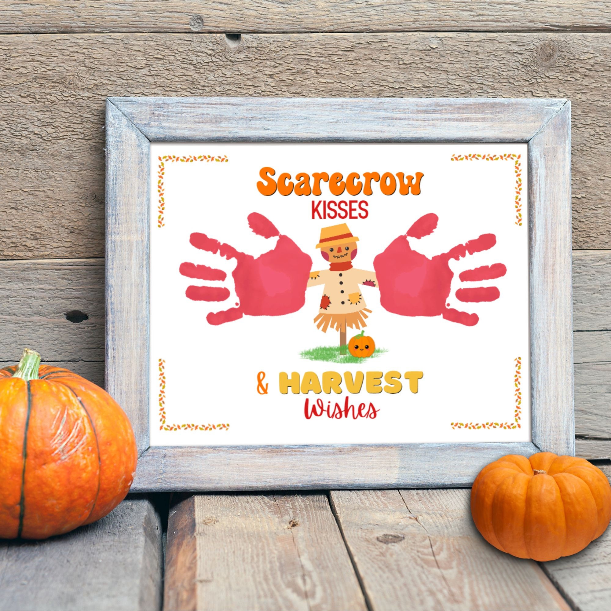 Fall Handprint Art, Fall Handprint Craft for Kids Scarecrow Craft, Fall ...