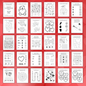 Valentines Day Coloring Page & Activity Pack for Kids, Printable ...