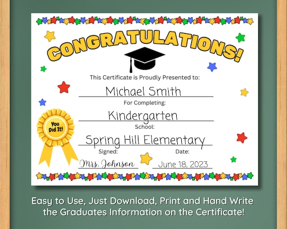 Graduation Certificate Templates Free Download