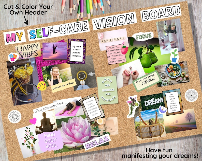 Vision Board Kit, Mood Board, High Quality Printable Photos ...
