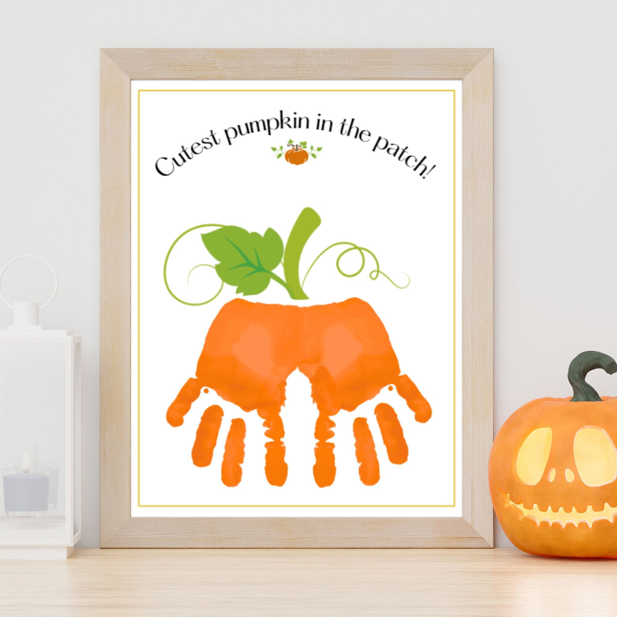 Cutest Pumpkin Handprint Art, Handprint Craft, Preschool Crafts ...