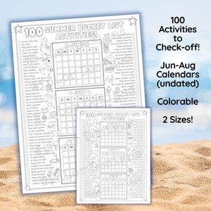 Kids Summer Bucket List Printable Poster, Summer Scavenger Hunt, Summer ...