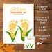 Sweet Corn Footprint Handprint Craft, Thanksgiving Craft for Toddlers ...