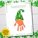 St Patricks Day Handprint Art Craft for Kids, Toddler Activity, Daycare ...