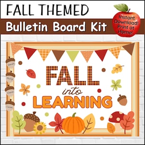 Fall Bulletin Board Kit, School Board Printable Fall Classroom Decor ...