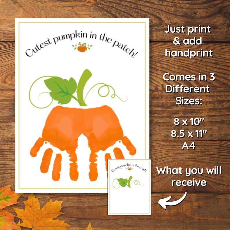 Cutest Pumpkin Handprint Art, Handprint Craft, Preschool Crafts ...