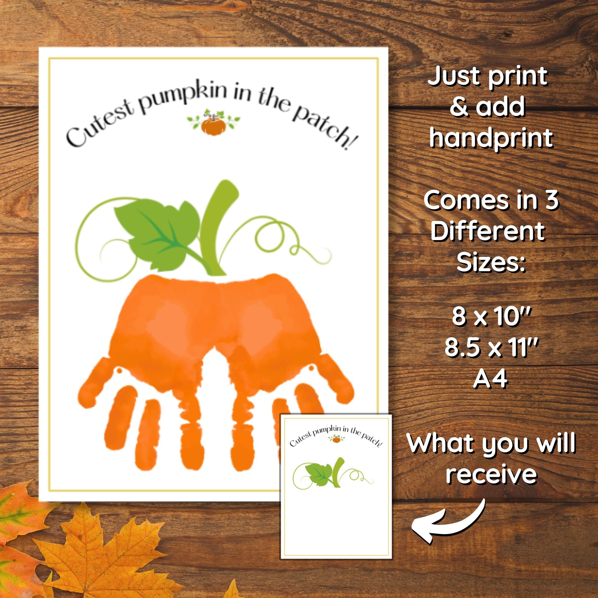 Cutest Pumpkin Handprint Art, Handprint Craft, Preschool Crafts ...