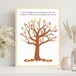 Fall Tree Handprint Craft, Fingerprint Craft, Fall Poem, Preschool ...