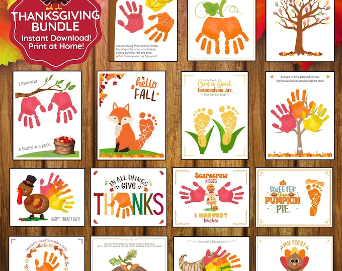 Thanksgiving Handprint Craft Baby Fall Art Preschool Fall Printable ...