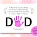 Father's Day Printable, Handprint Art Craft, Baby Toddler Kids ...