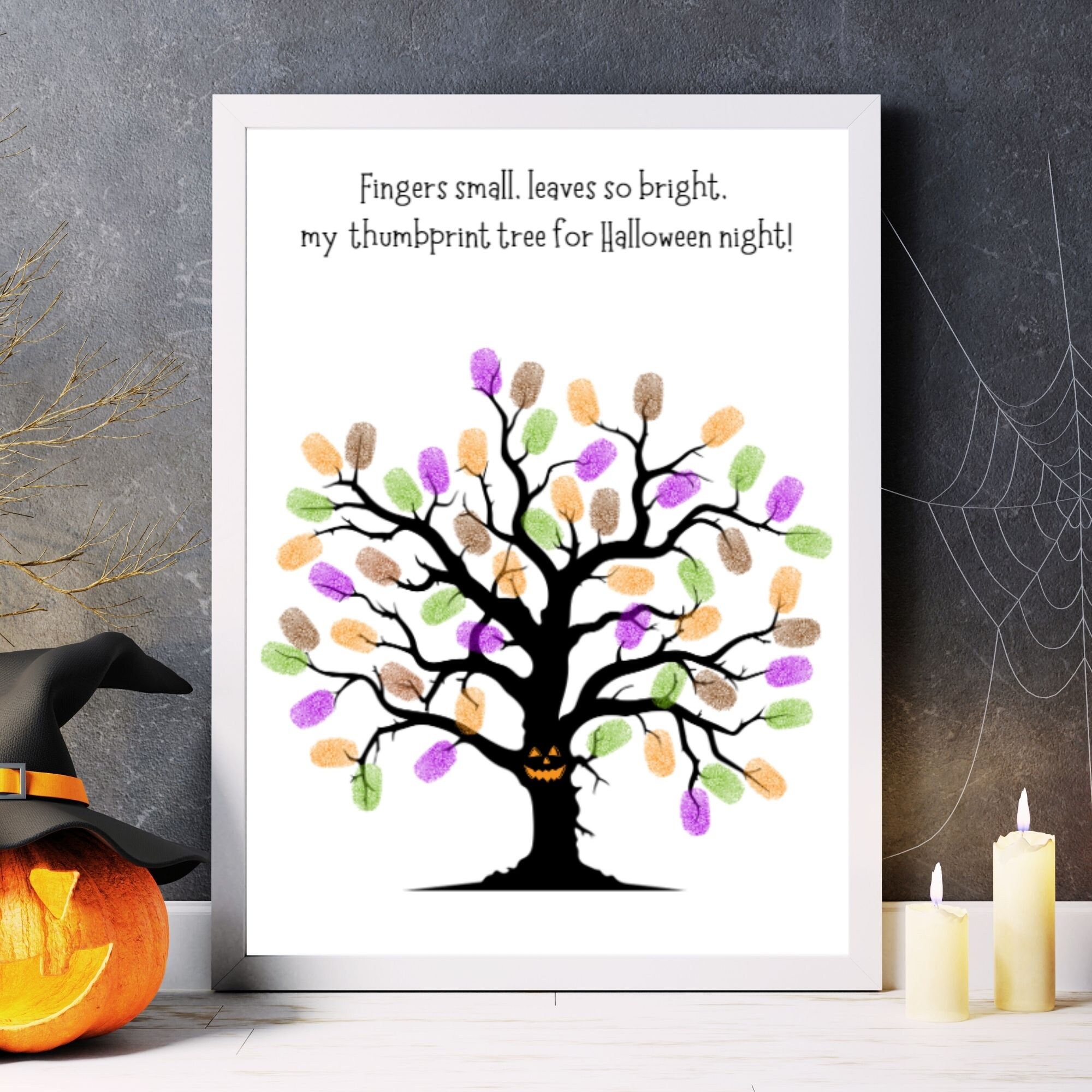 Halloween Handprint Craft for Kids, Fingerprint Craft, Halloween ...