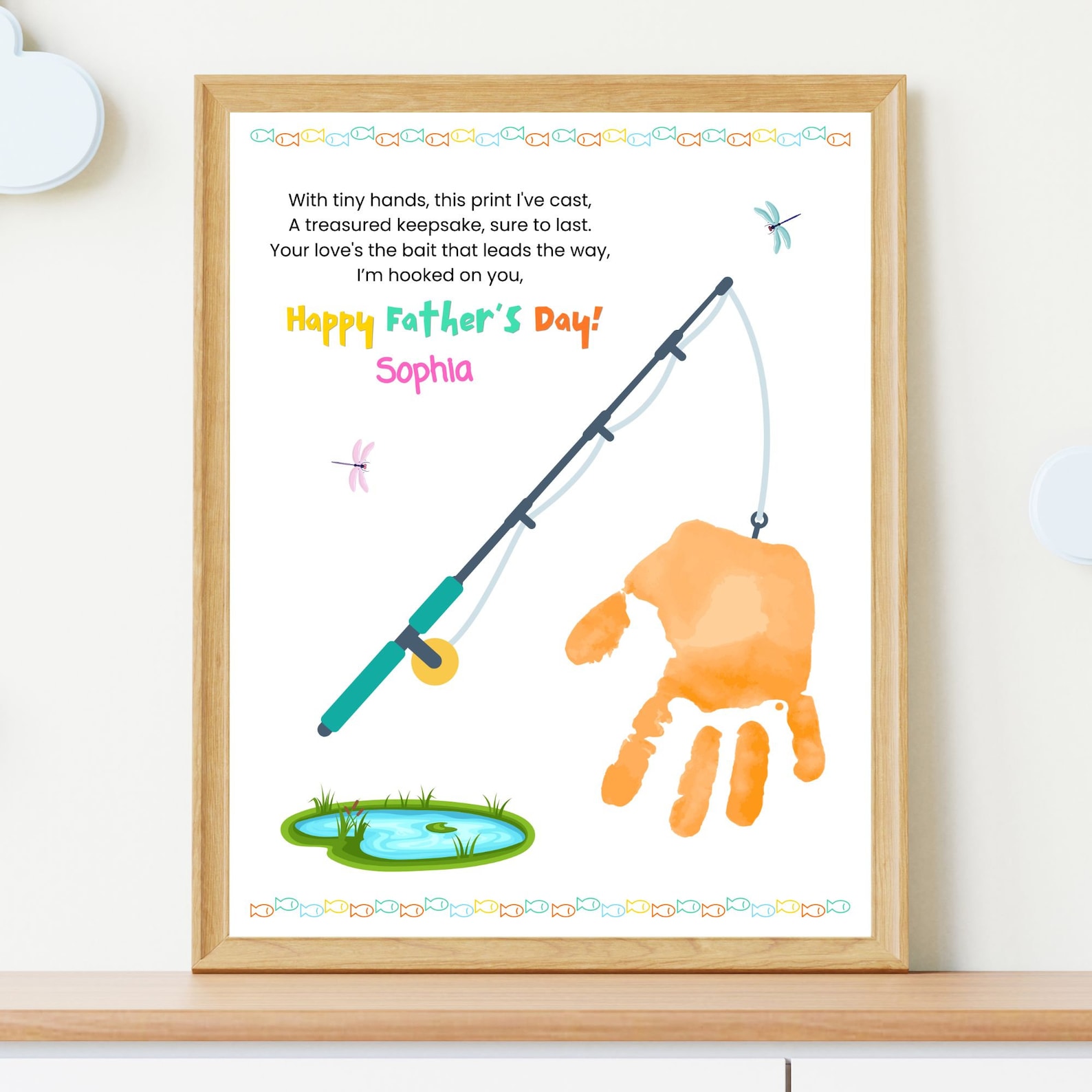 Fathers Day Handprint Printable, Gift for Fathers Day Handprint Craft ...