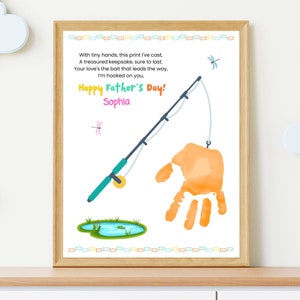 Fathers Day Handprint Printable, Gift for Fathers Day Handprint Craft ...