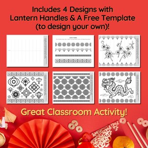 Chinese New Year Lanterns Printable 3D Paper Lanterns, Year of the ...