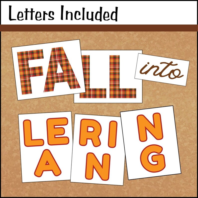 Fall Bulletin Board Kit, School Board Printable Fall Classroom Decor ...