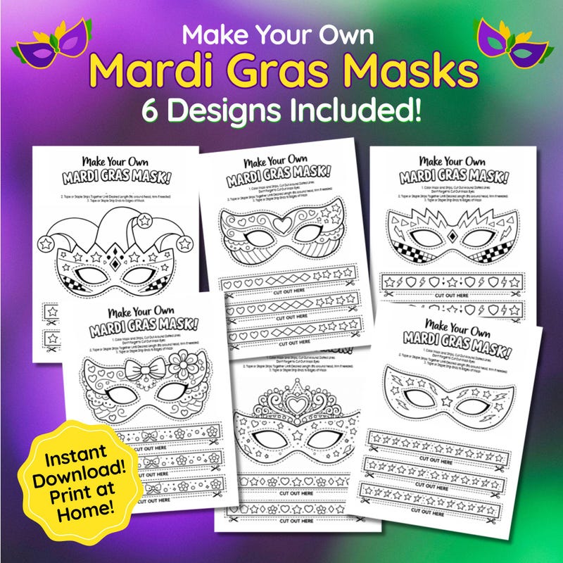 Mardi Gras Mask - Etsy