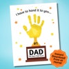 Father's Day Printable, Handprint Art Craft, Baby Toddler Kids ...