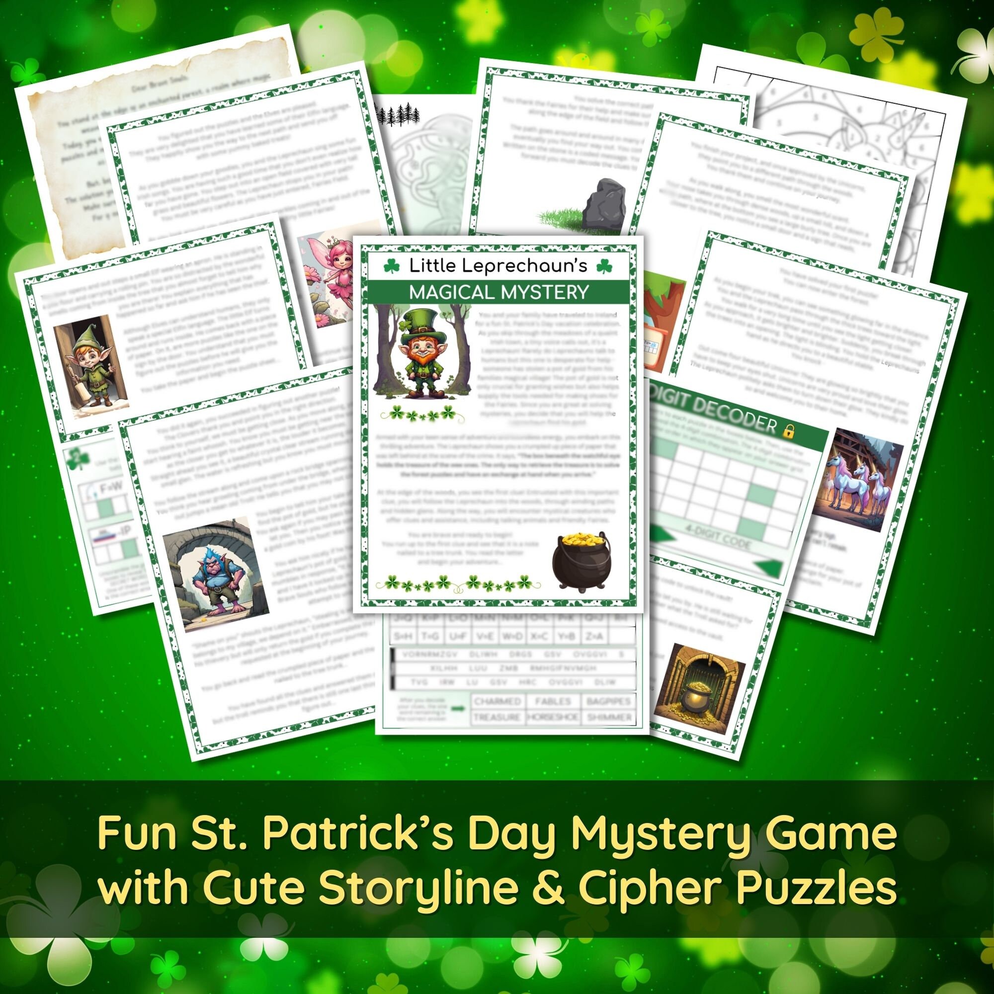 St Patrick's Day Mystery Game for Kids, Team Building Classroom ...