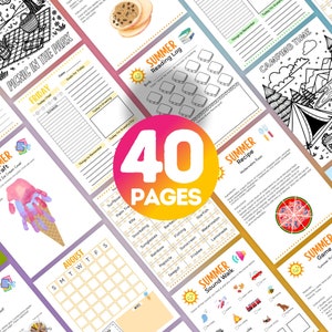 Kids Summer Activity Planner Bundle, Summer Schedule, Reading Log ...