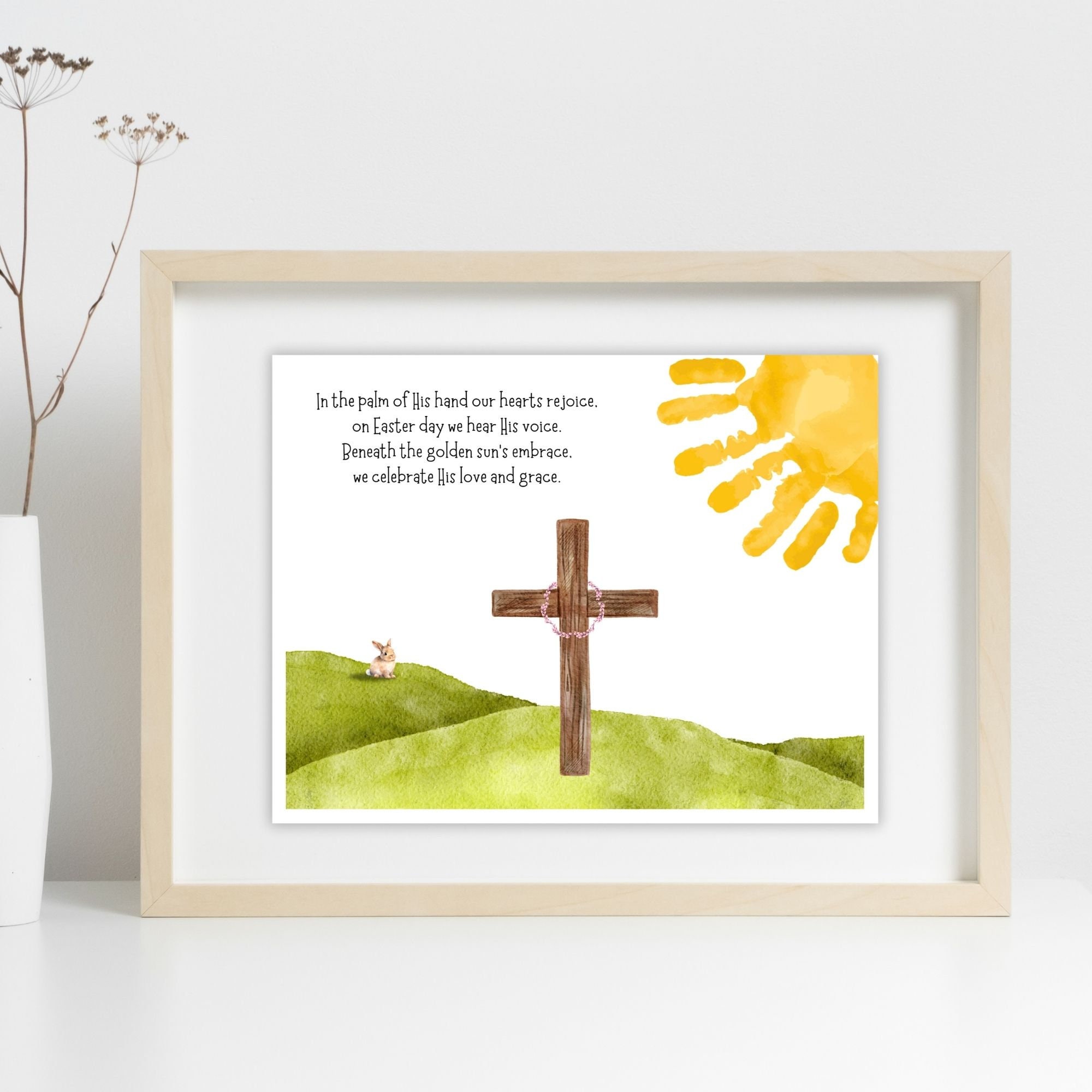 Easter Handprint Art for Kids, Religious Handprint Craft, Christian ...