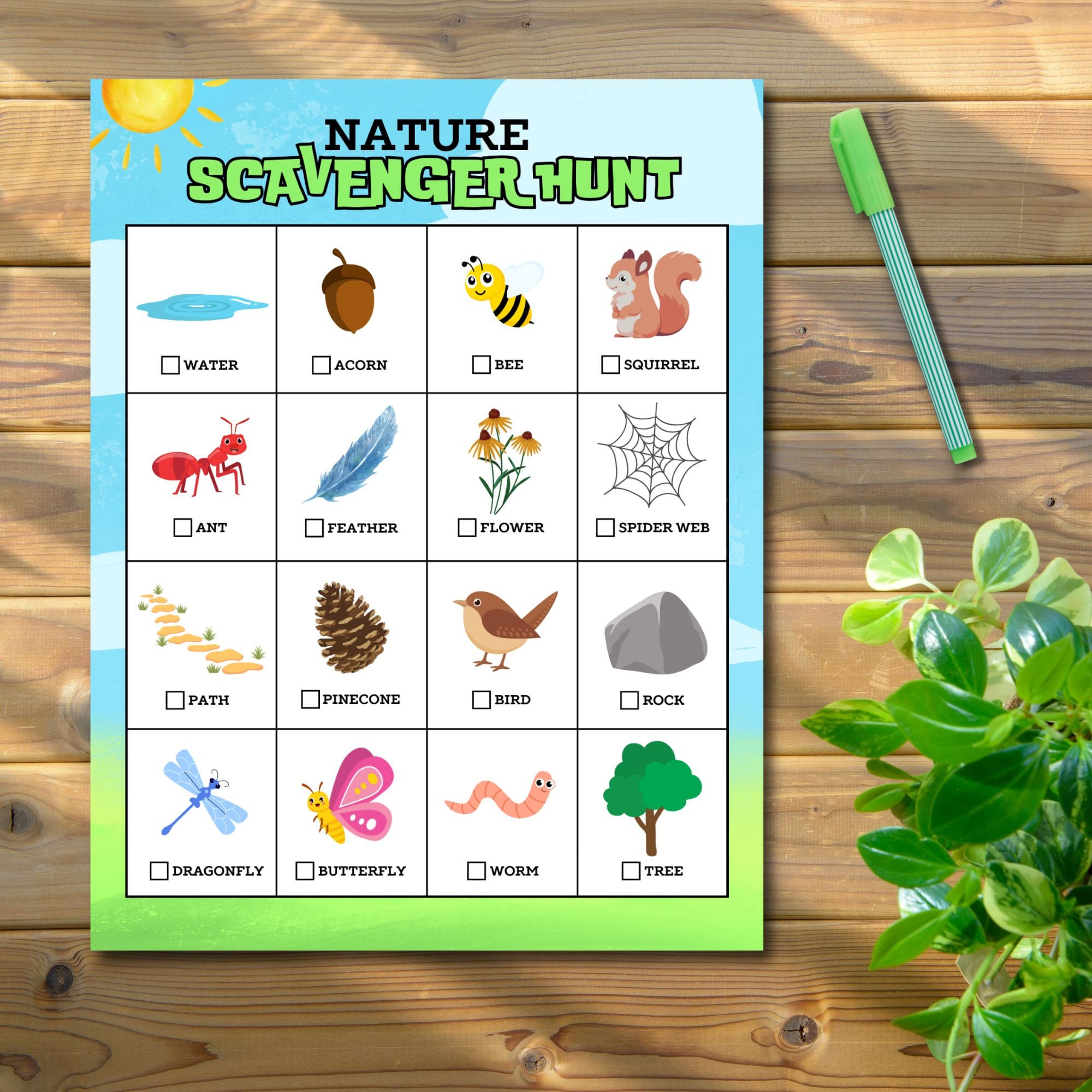 Scavenger Hunt for Kids, Nature Scavenger Hunt, Beach Scavenger Hunt ...