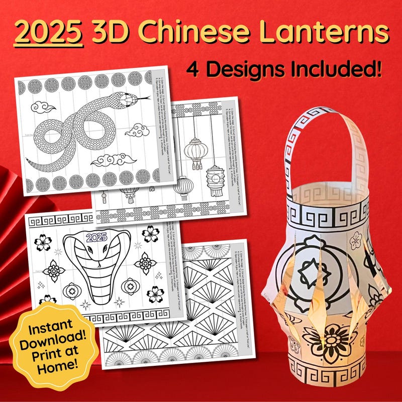 Lunar New Year Decor Lantern - Etsy UK