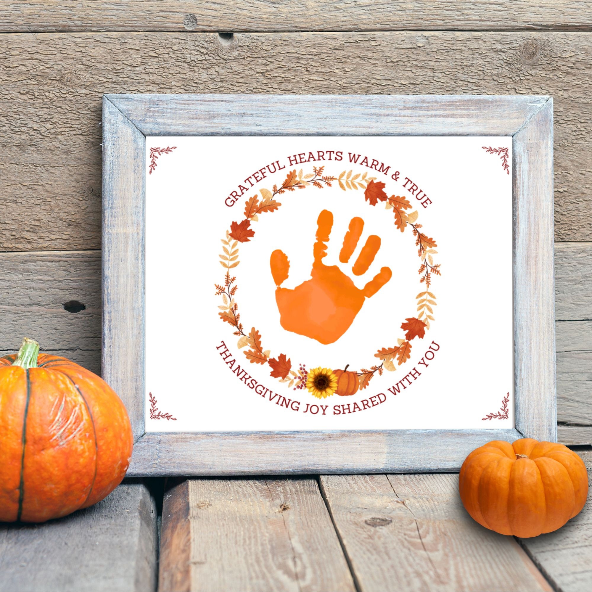 Thanksgiving Handprint Craft, Fall Crafts for Kids, Thankful Art ...