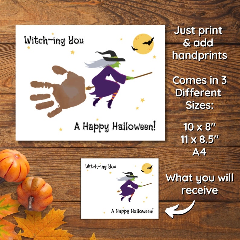 Halloween Handprint Craft for Kid, Handprint Art, Halloween Craft ...
