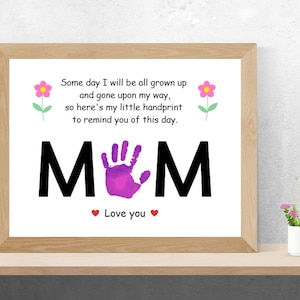 Mother's Day Printable, Handprint Art Craft, Baby Toddlers Kids ...