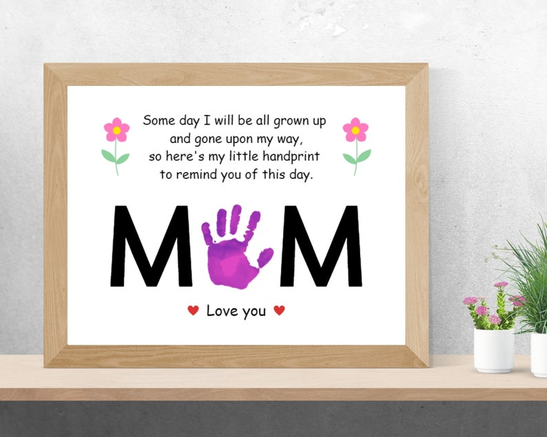 Mother's Day Printable, Handprint Art Craft, Baby Toddlers Kids ...