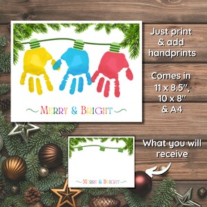 Christmas Handprint Art, Christmas Lights Craft, Holiday Lights ...