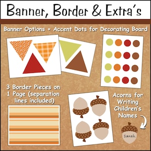 Fall Bulletin Board Kit, School Board Printable Fall Classroom Decor ...