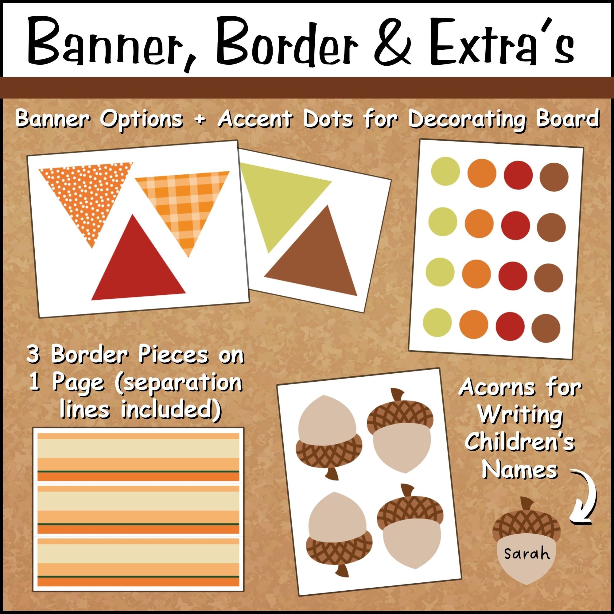 Fall Bulletin Board Kit, School Board Printable Fall Classroom Decor ...