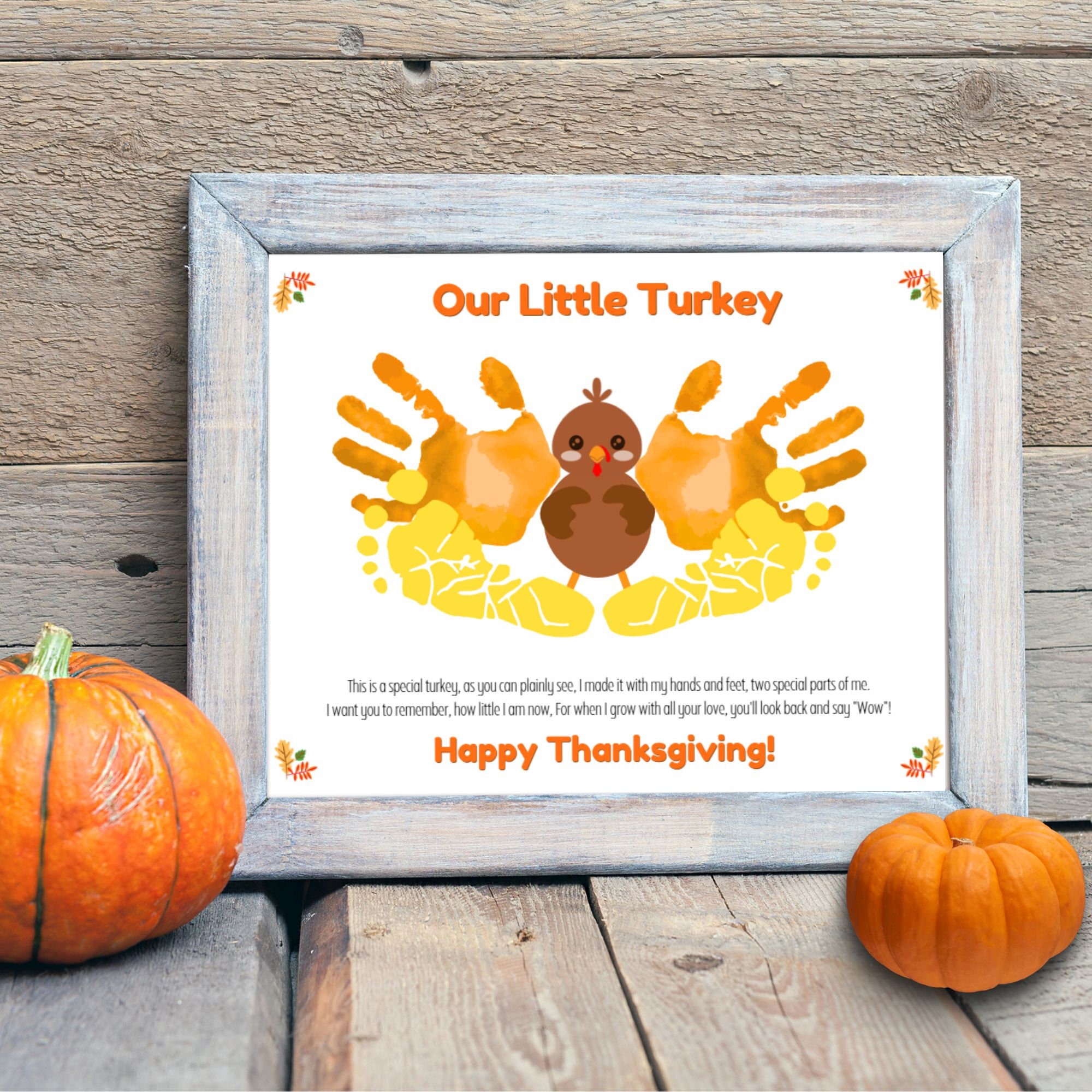 Thanksgiving Handprint Craft, Baby's First Thanksgiving, Turkey ...