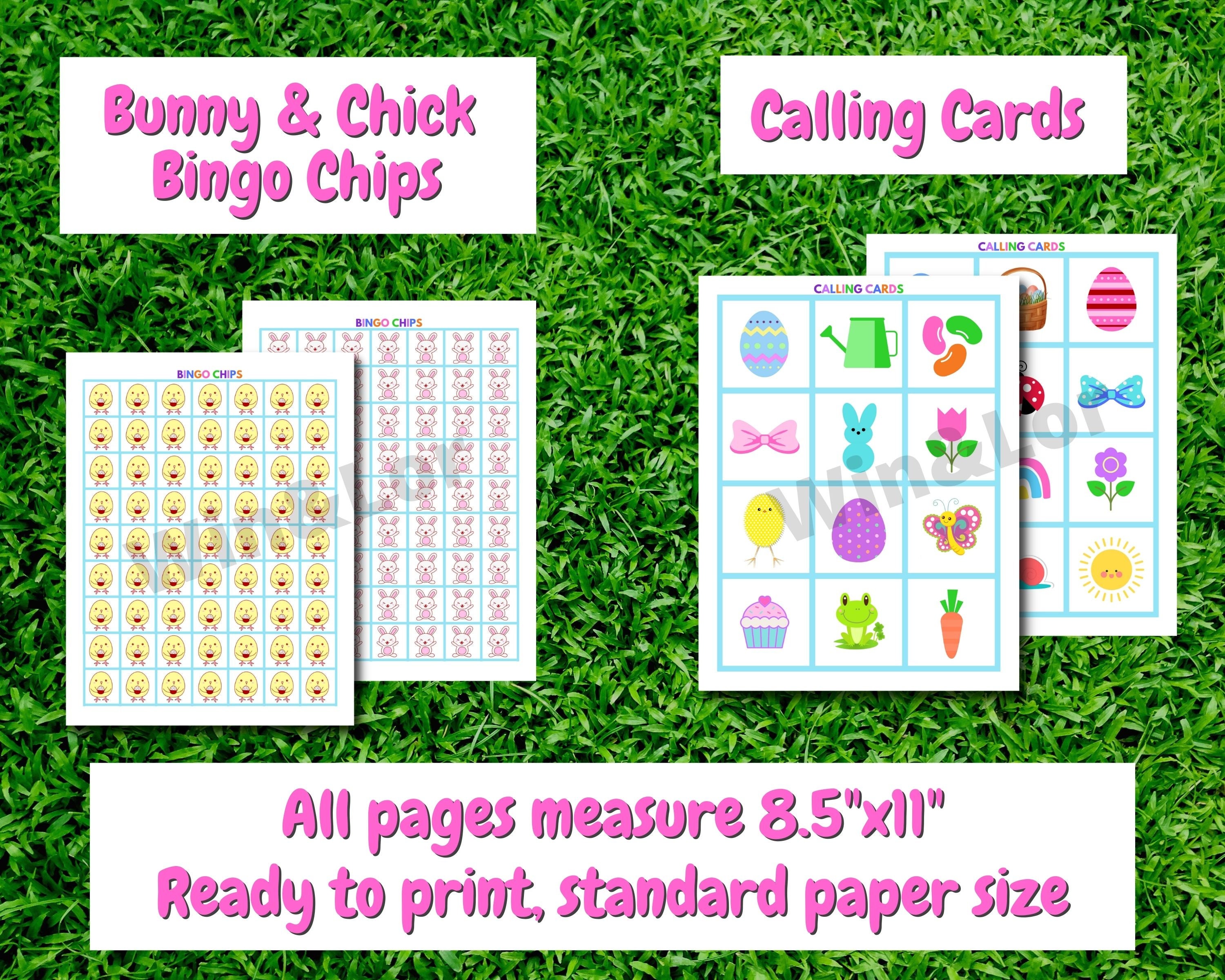 Easter Game for Kids, Easter Bingo Game, Printable Bingo Cards, Easter ...
