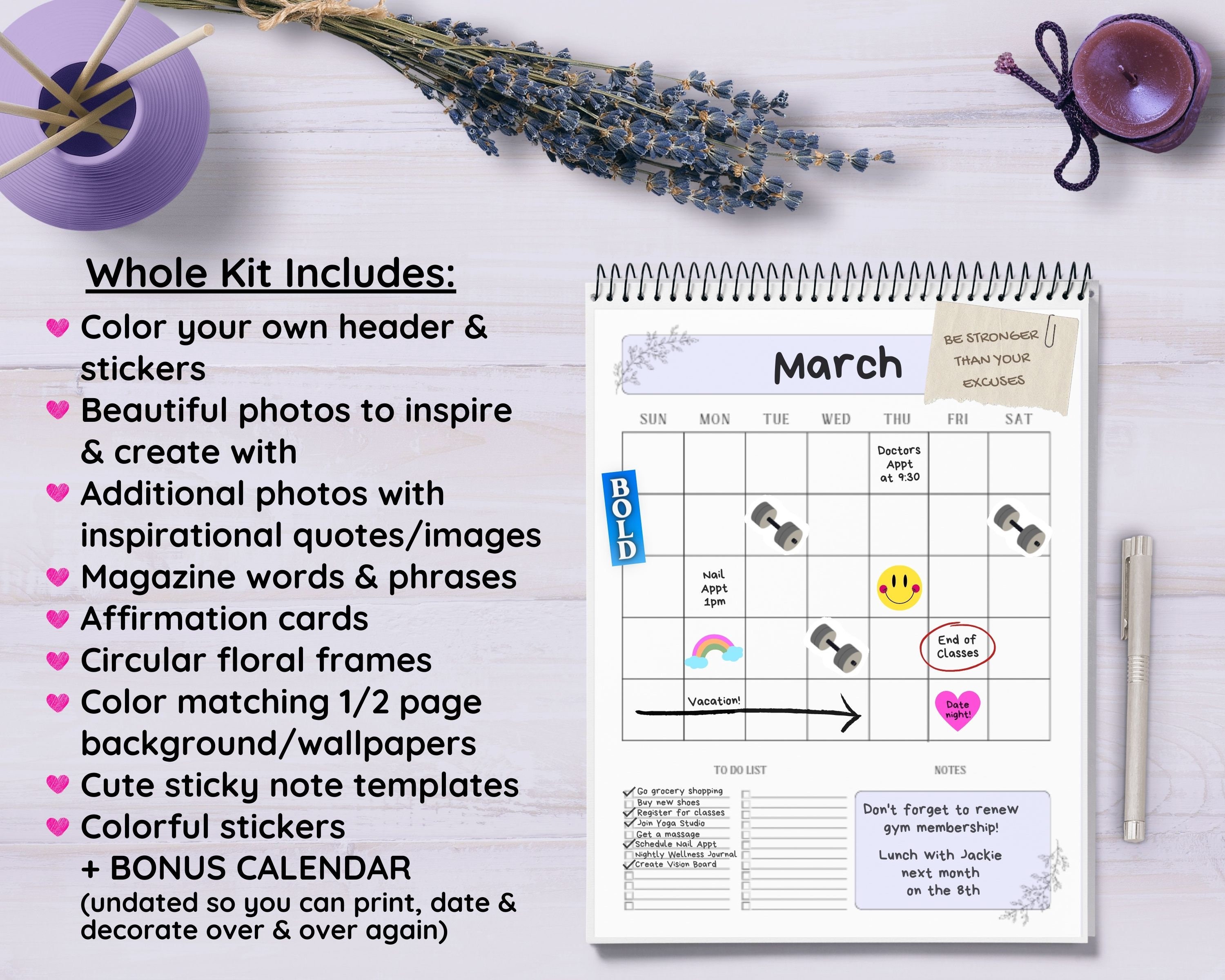 Vision Board Kit, Mood Board, High Quality Printable Photos ...