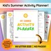 Kids Summer Activity Planner Bundle, Summer Schedule, Reading Log ...