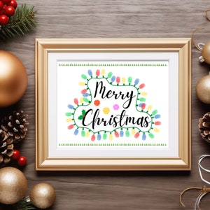 Christmas Fingerprint Art, Merry Christmas Craft for Kids, Daycare ...