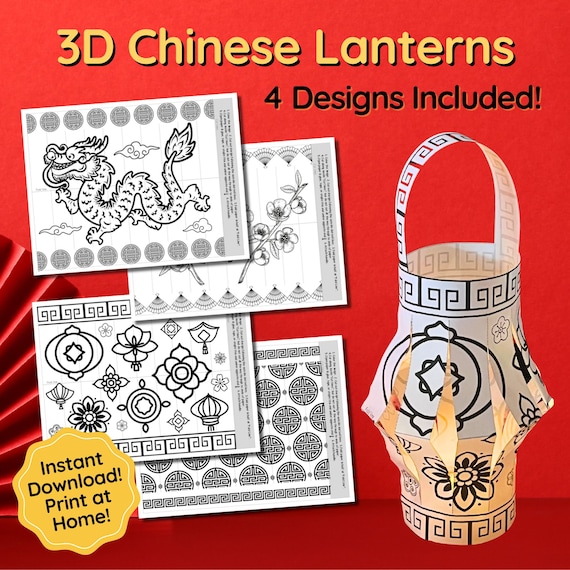 Square Paper Lantern Template Easy Paper Halloween Lanterns For Kids