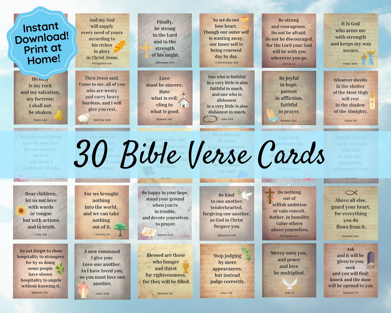 Bible Verse Cards, Prayer Cards, Scripture Cards, Bible Journaling ...