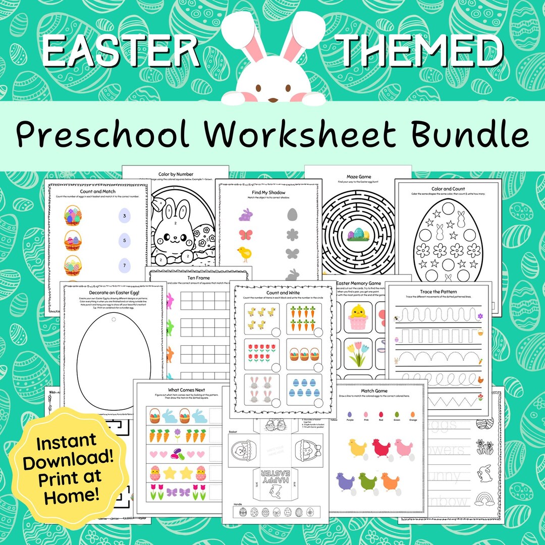 Easter Activities for Kids, Preschool Worksheets, Easter Preschool ...