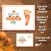 Pumpkin Pie Footprint Craft, Baby Footprint Art, Printable Keepsake ...